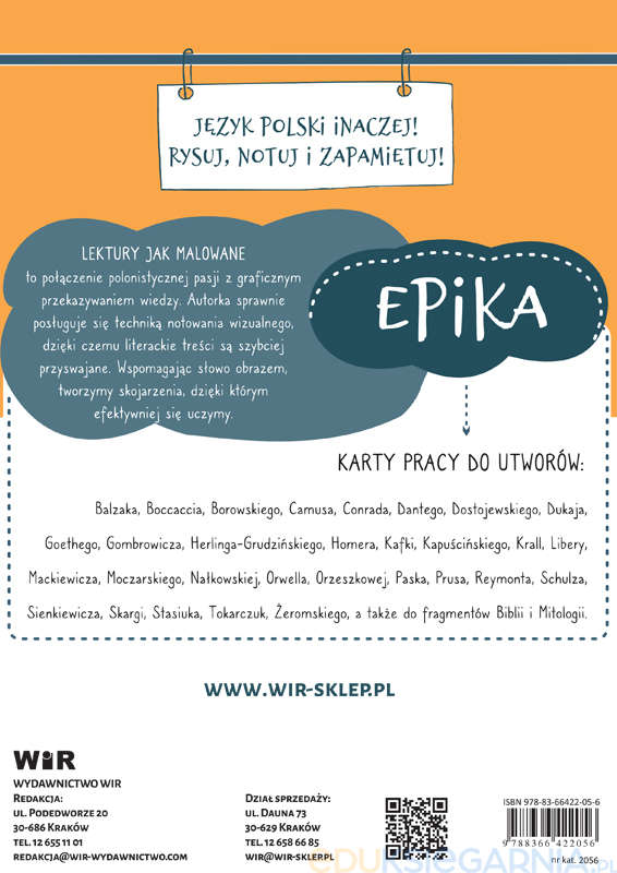 Lektury jak malowane. Graficzne karty pracy dla liceum i technikum - Epika - Eduksiegarnia.pl