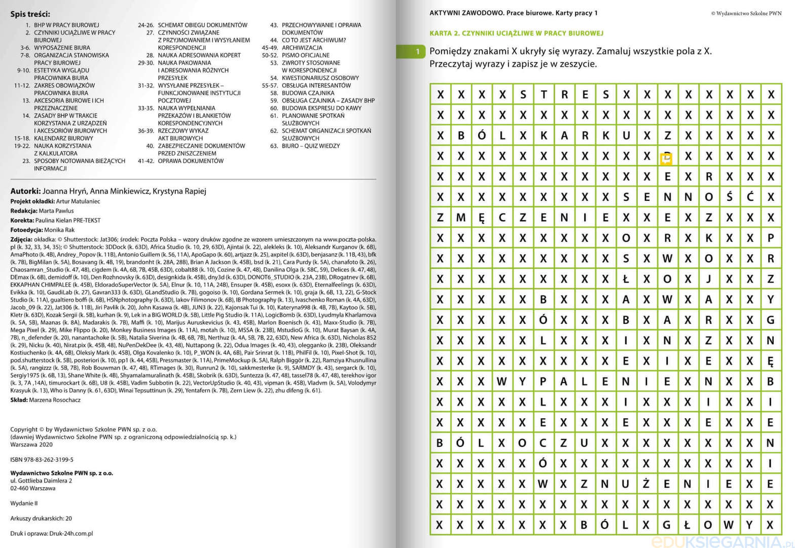 Pewny Start. Aktywni zawodowo. Prace biurowe. Karty pracy 1 ...