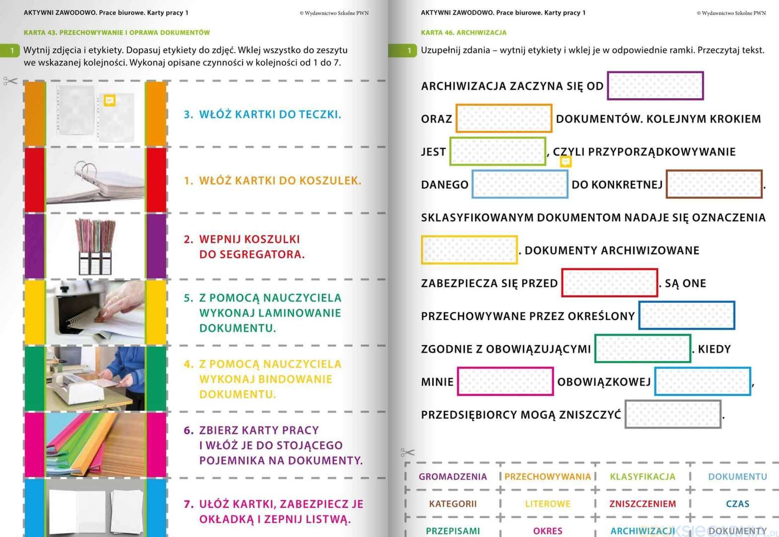Pewny Start. Aktywni zawodowo. Prace biurowe. Karty pracy 1 ...