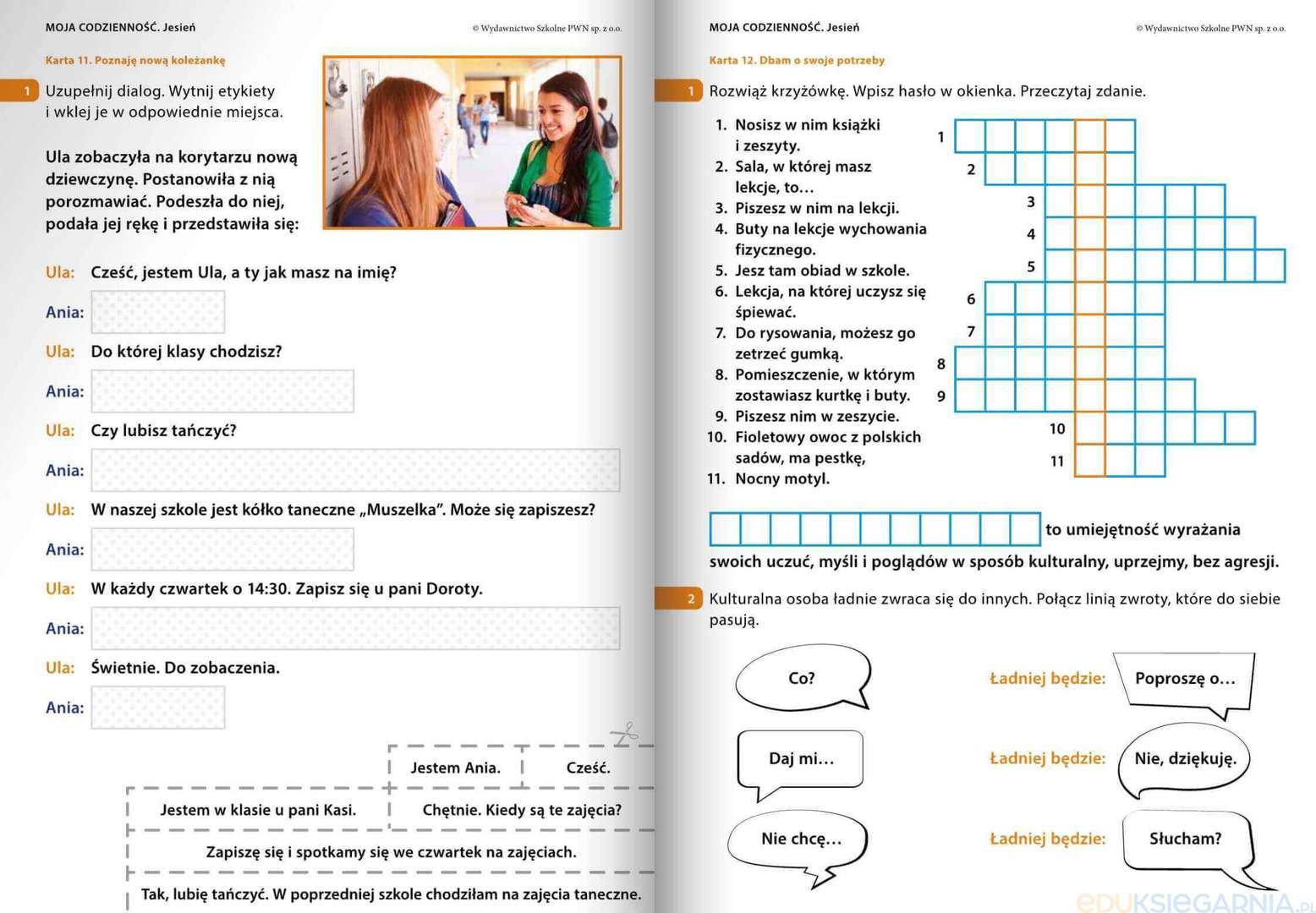 Pewny start. Moja codzienność. Jesień. Karty pracy - Eduksiegarnia.pl