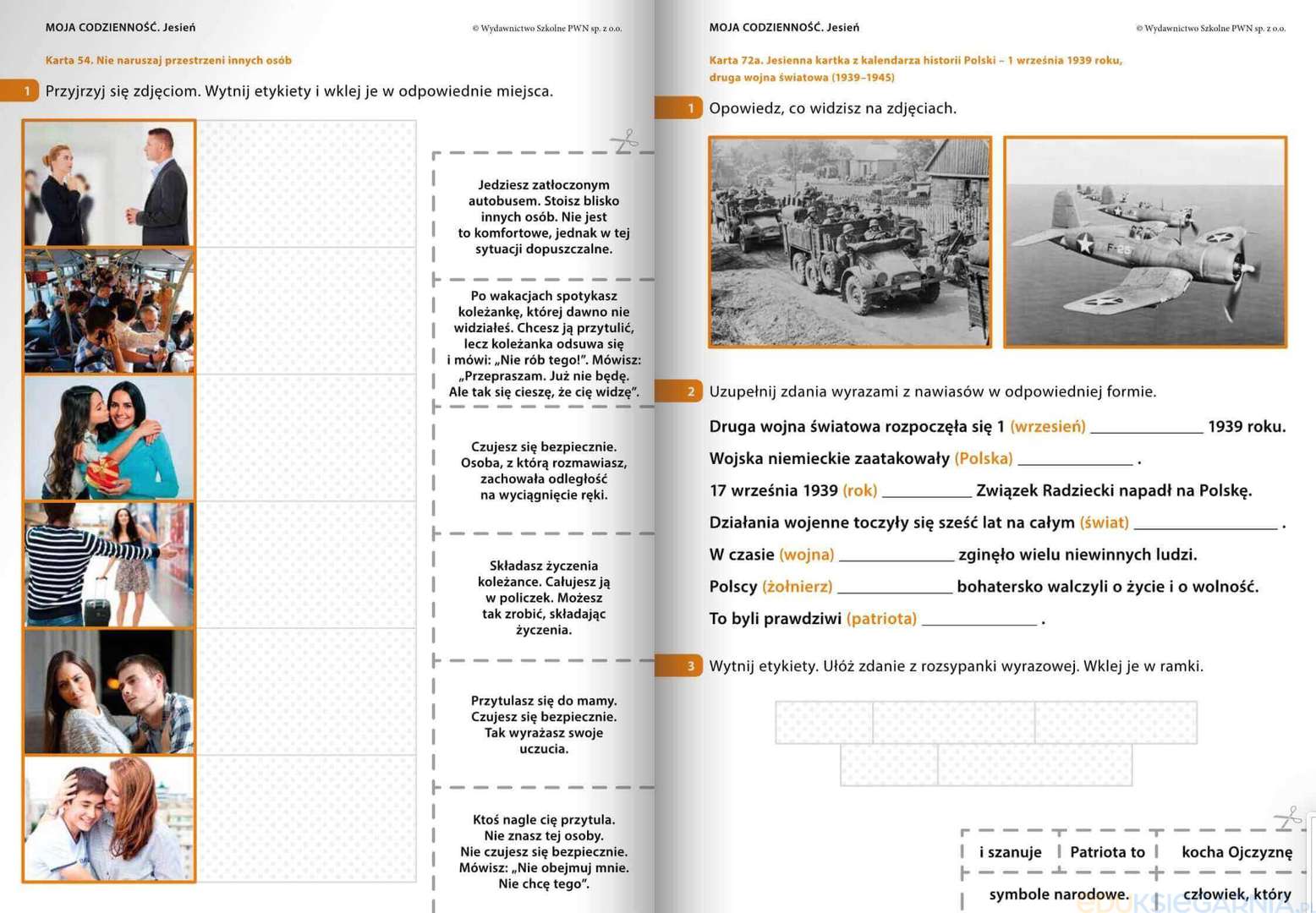 Pewny start. Moja codzienność. Jesień. Karty pracy - Eduksiegarnia.pl