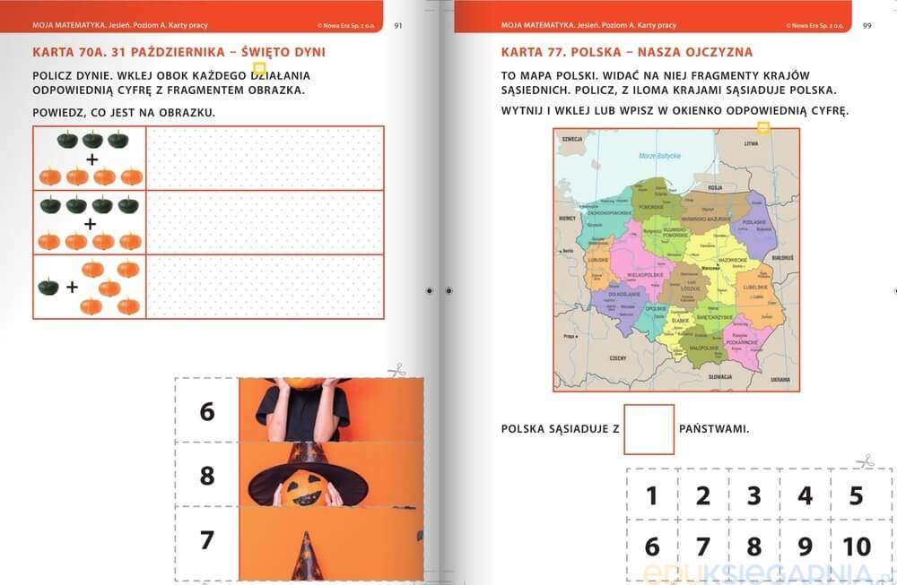 Pewny start. Moja matematyka. Karty pracy. Jesień. Poziom A - Eduksiegarnia.pl