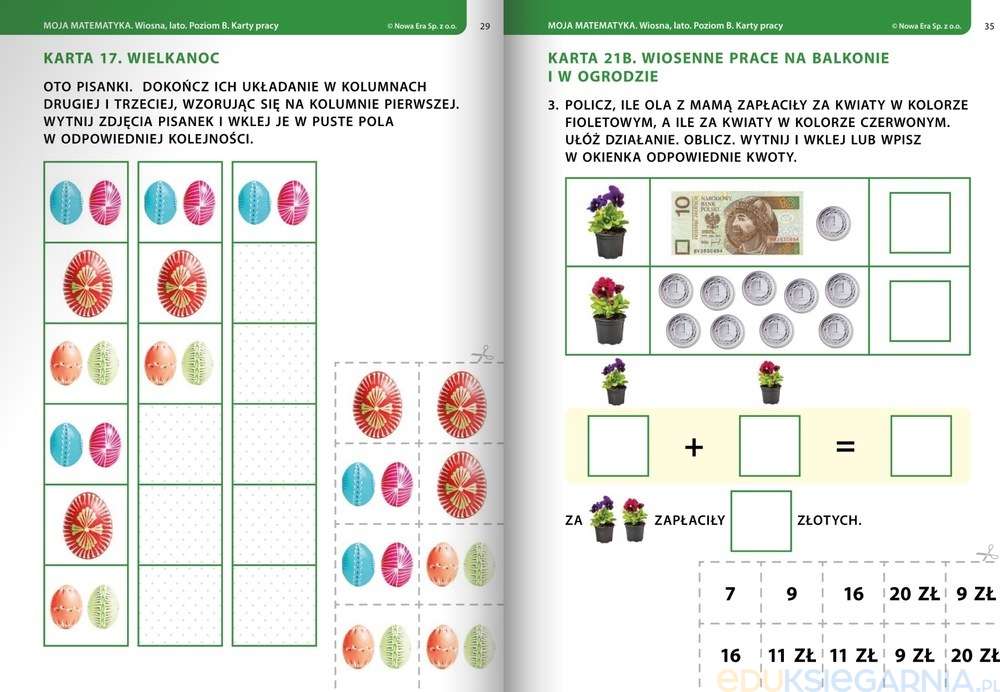 Pewny start. Moja matematyka. Karty pracy. Wiosna, lato. Poziom B (w.) - Eduksiegarnia.pl