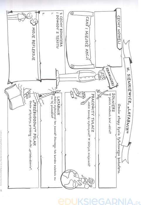 Lektury w teleGRAFICZNYM skrócie dla klas 7–8. Rysunkowe karty pracy - Eduksiegarnia.pl