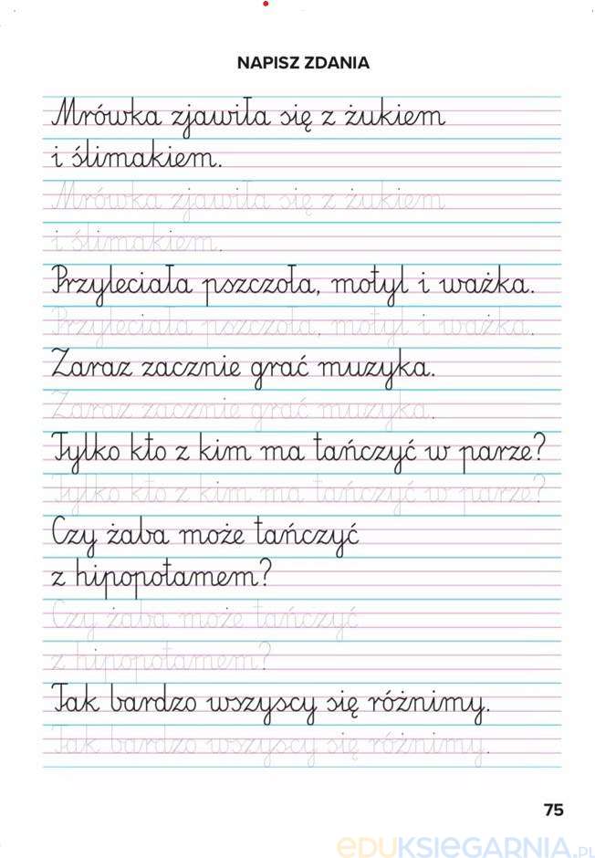 Elementarz. Nauka pisania. Ćwiczenia grafomotoryczne - Eduksiegarnia.pl