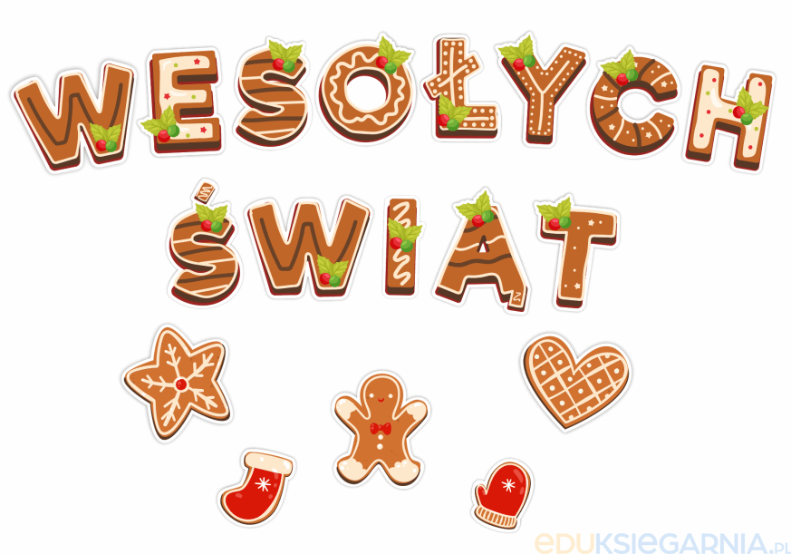 Dekoracje ozdoby świąteczne - Napis Wesołych Świąt (18 elementów ...
