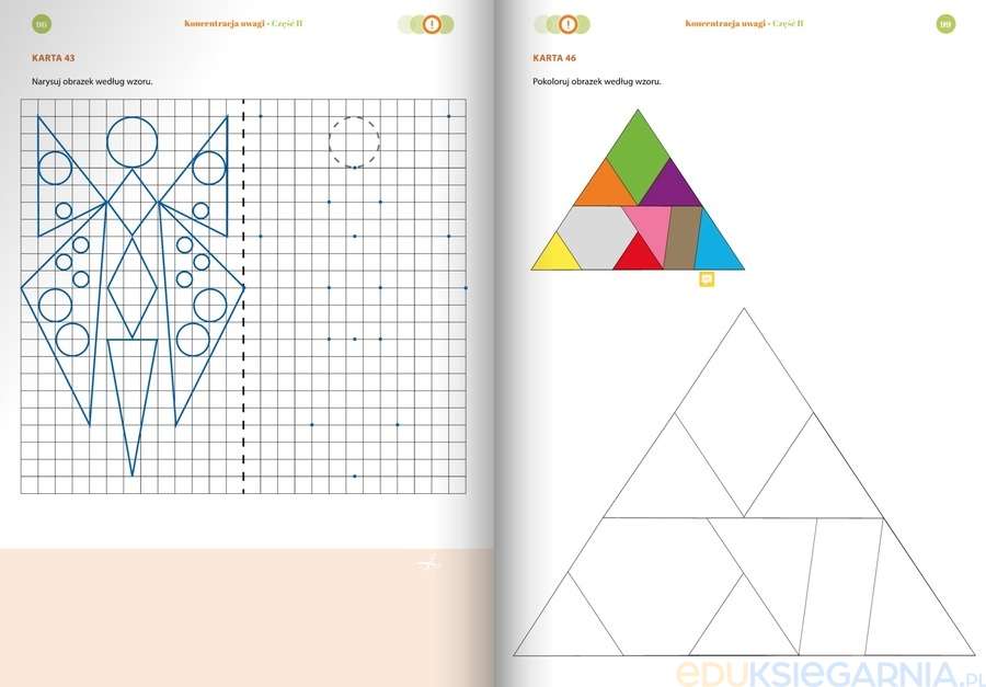Funkcje psychofizyczne. Koncentracja uwagi. Karty pracy. Poziom 1 ...
