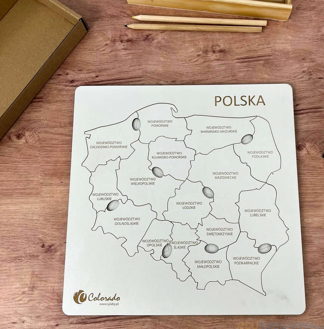 Mapa Polski. Województwa – puzzle edukacyjne - Eduksiegarnia.pl