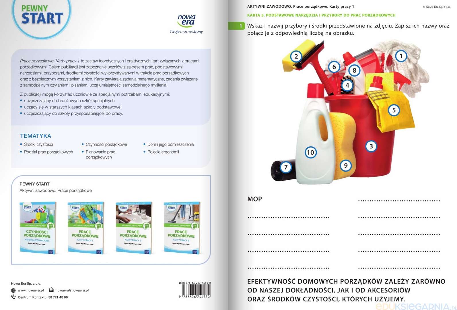 Pewny Start. Aktywni zawodowo. Prace porządkowe. Karty pracy 1 ...