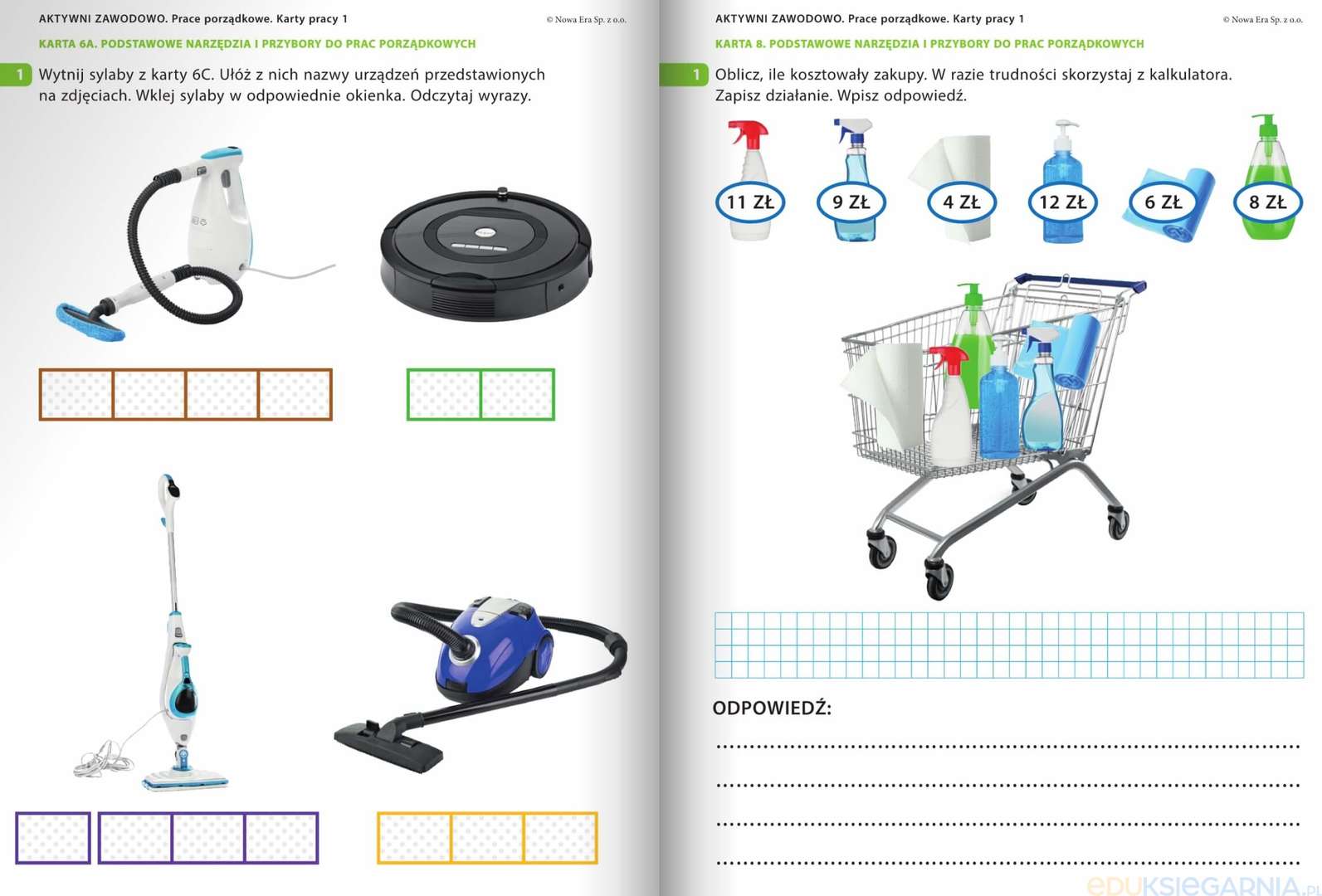 Pewny Start. Aktywni zawodowo. Prace porządkowe. Karty pracy 1 ...