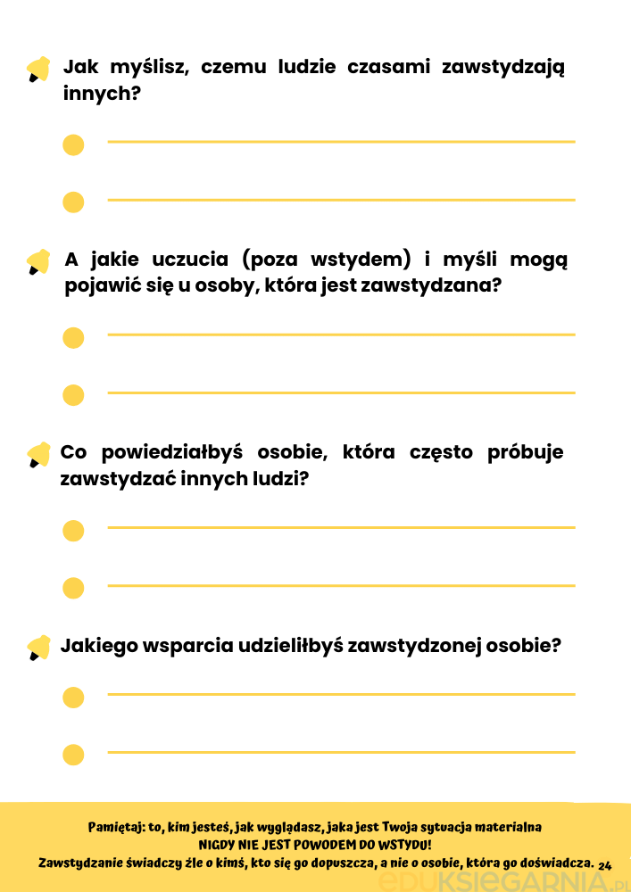 Ależ ja się krępuję! Oswoić wstyd - karty pracy dla dzieci w wieku 7-12 ...
