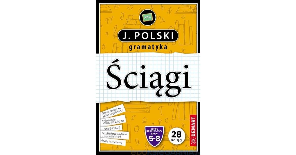 Ściągi. Język polski. Gramatyka - klasy 5-8 szkoły podstawowej ...
