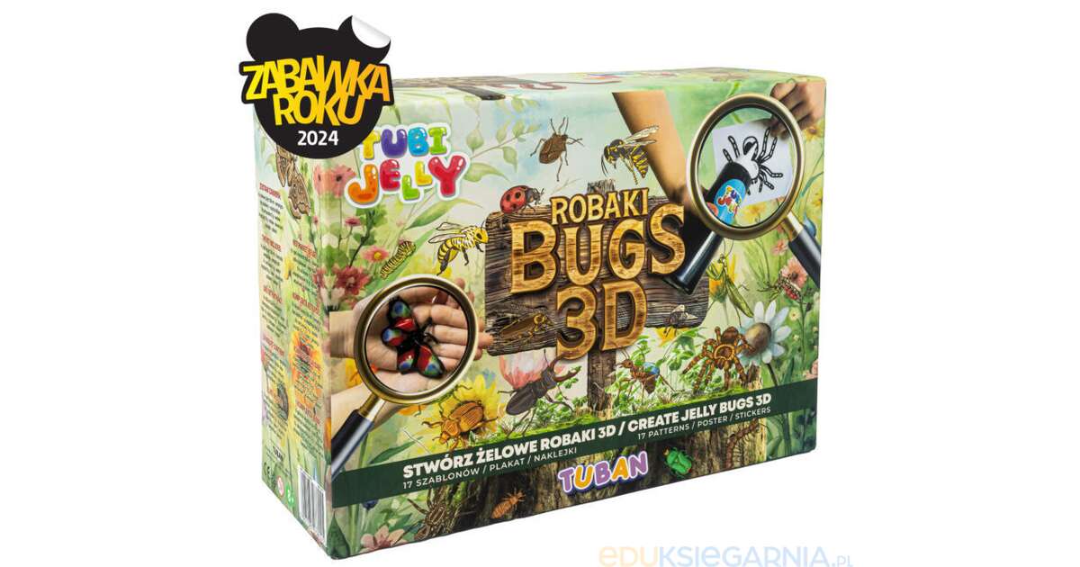 Zestaw Tubi Jelly Robaki 3D (6 kolorów + małe akwarium) - Eduksiegarnia.pl