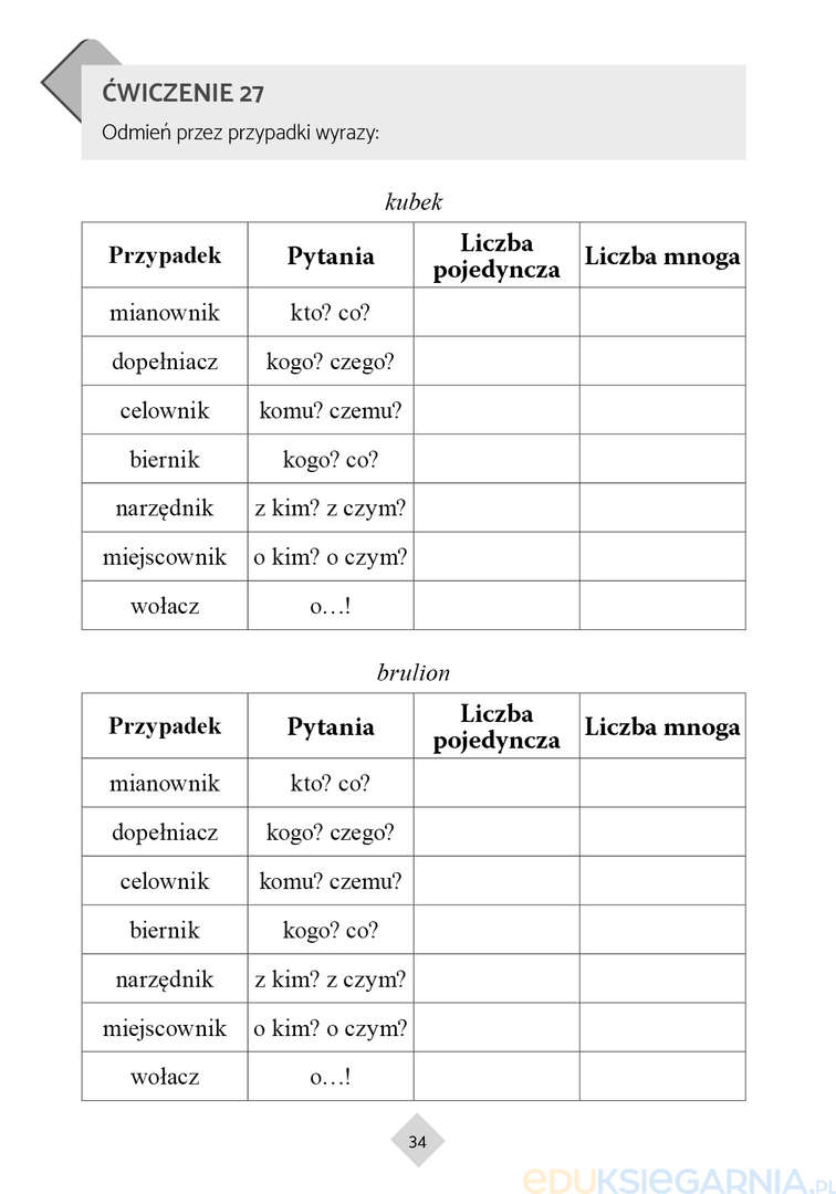 Ćwiczenia językowe. Część 2 - Propozycje zadań dla dzieci i dorosłych z zaburzeniami w ...